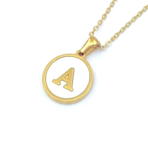 Bronzallure | Jewelry | Letter N Initial Pendant 8k Gold Plated Real ...